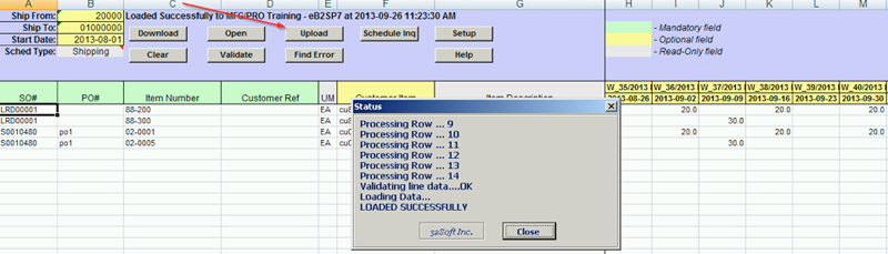 32Soft - Customer Schedule Data Loader Simplified