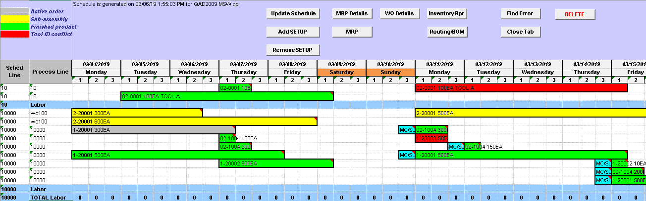 32Soft - QAD Production Schedules Made Even Easier
