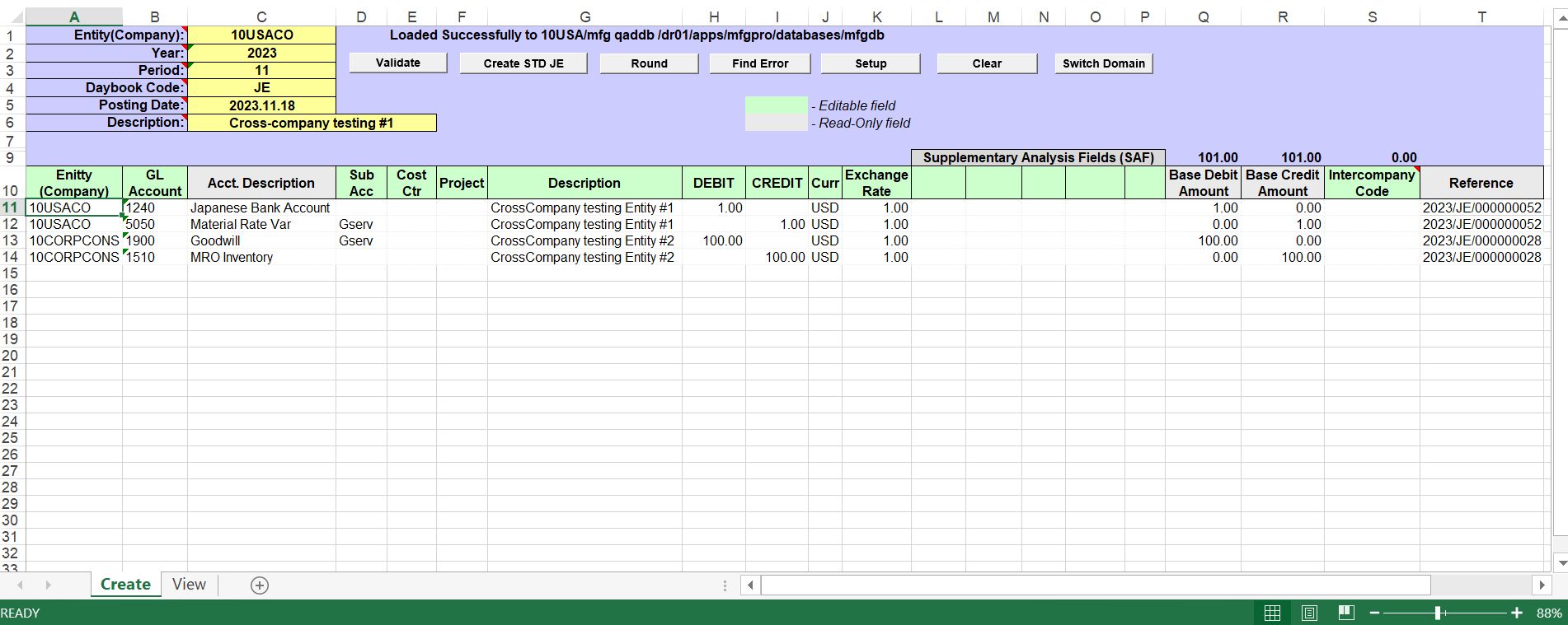 32Soft - Journal Entry Data Loader for QAD EE